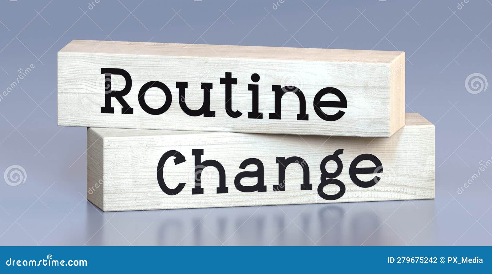 Routine, Change - Words on Wooden Blocks Stock Illustration ...