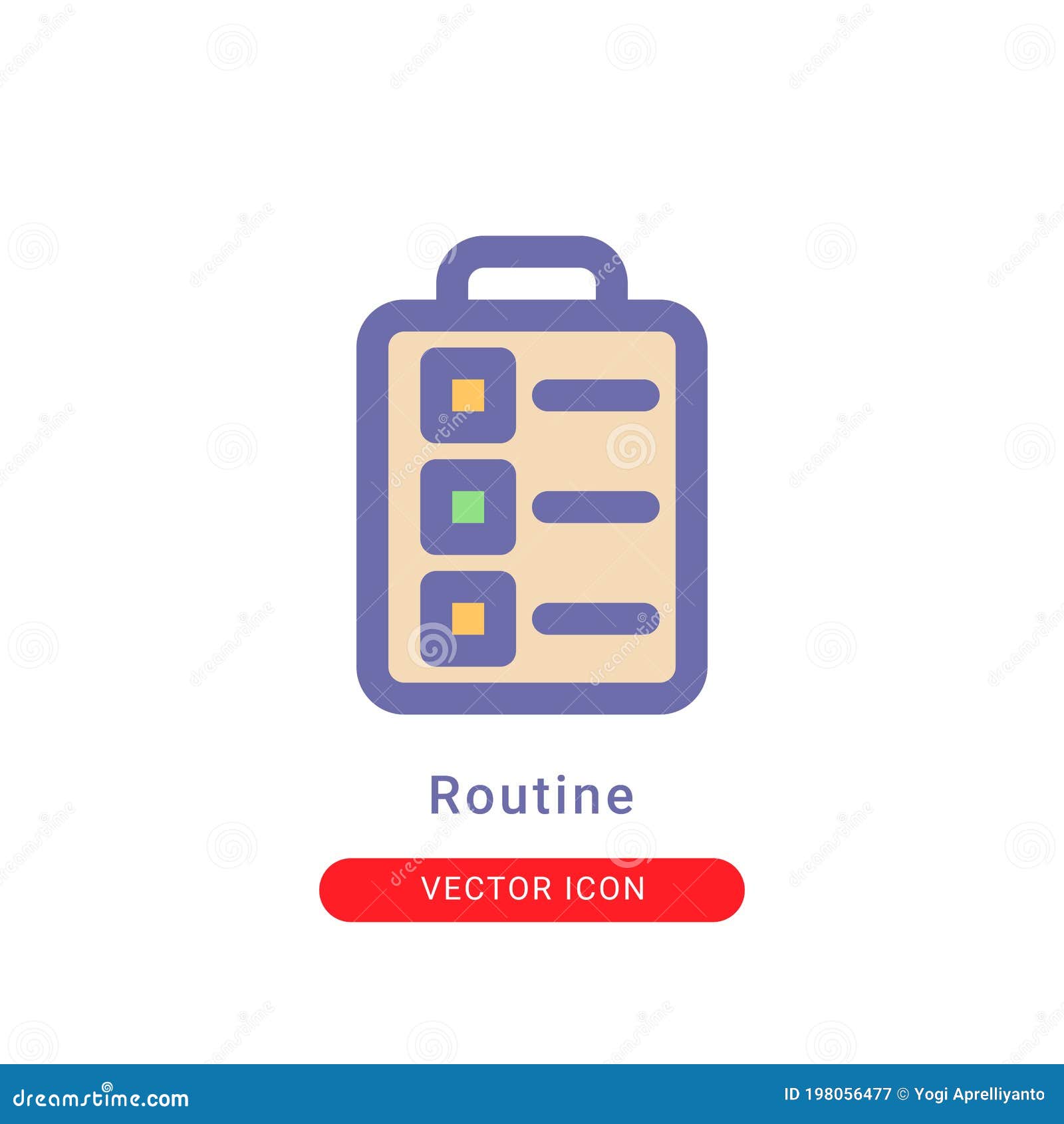 Routine Icon in Filled Color Style. for Your Website Design and Logo ...