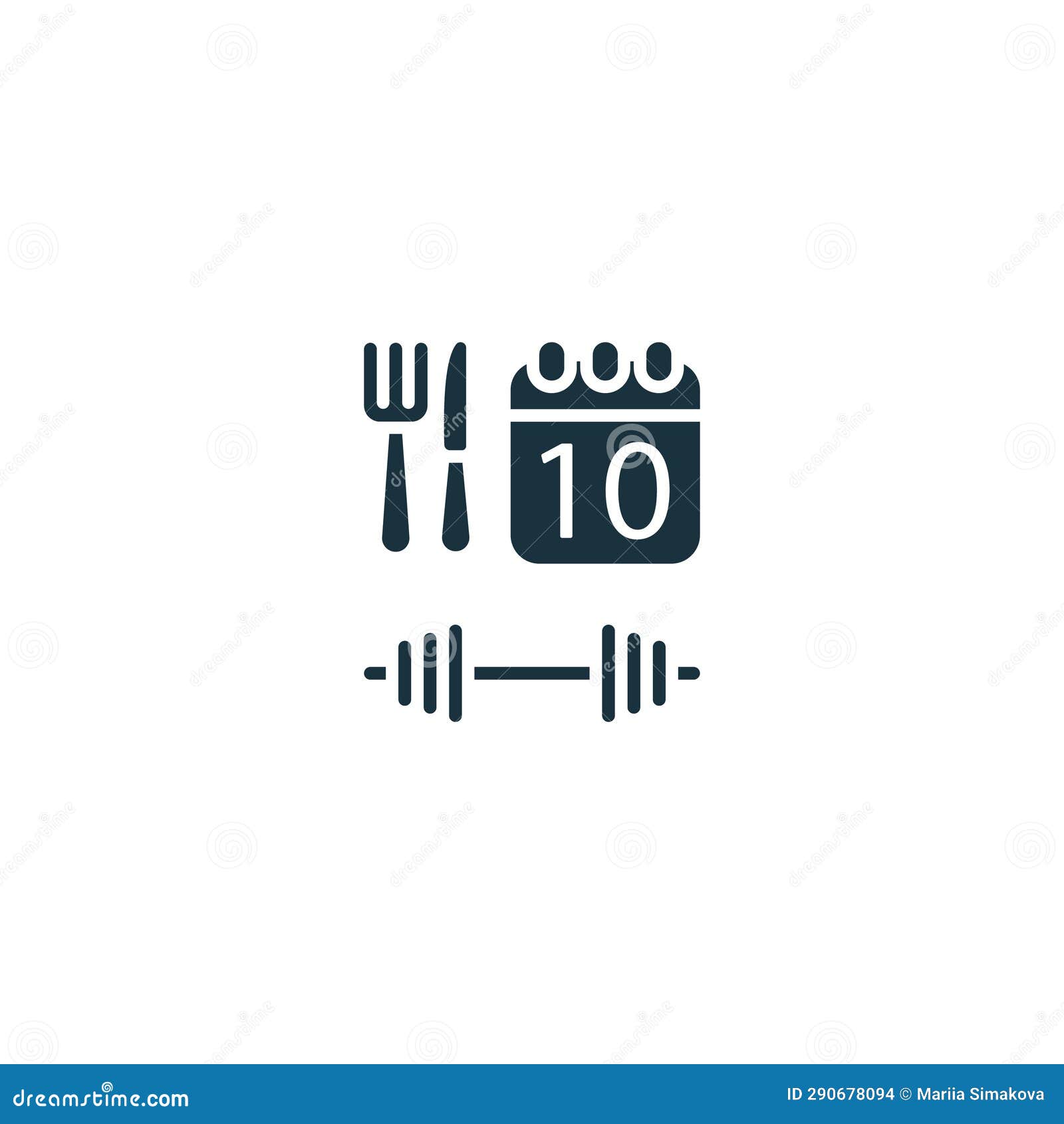 Daily Routine Icon. Monochrome Simple Sign from Productivity Collection ...