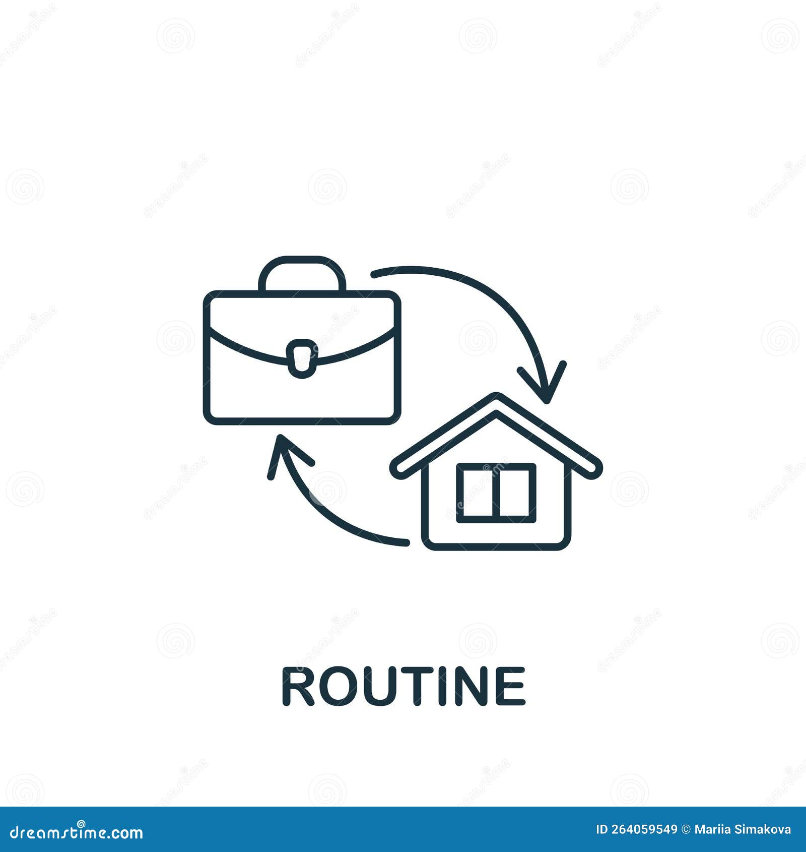 Routine Icon. Monochrome Simple Human Productivity Icon for Templates ...