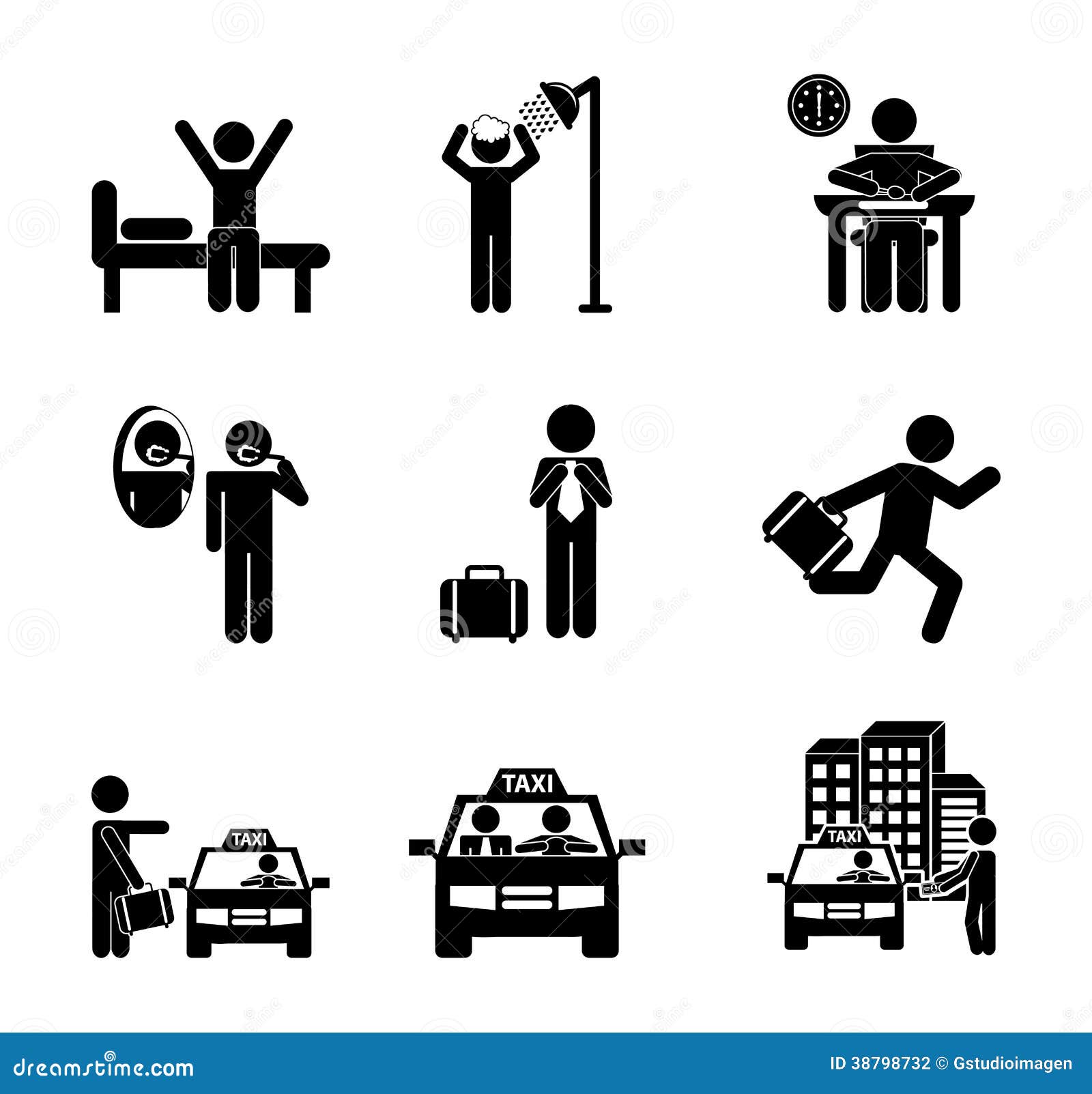 Daily routine stock vector. Illustration of monotony - 38798732