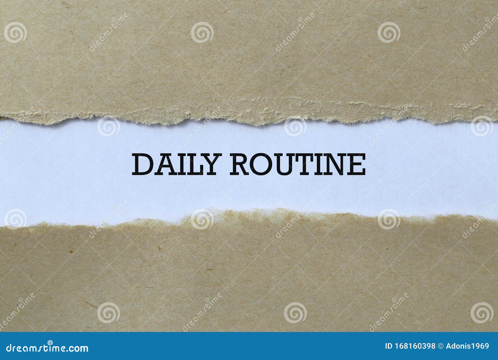 Daily routine on paper stock photo. Image of beautiful - 168160398