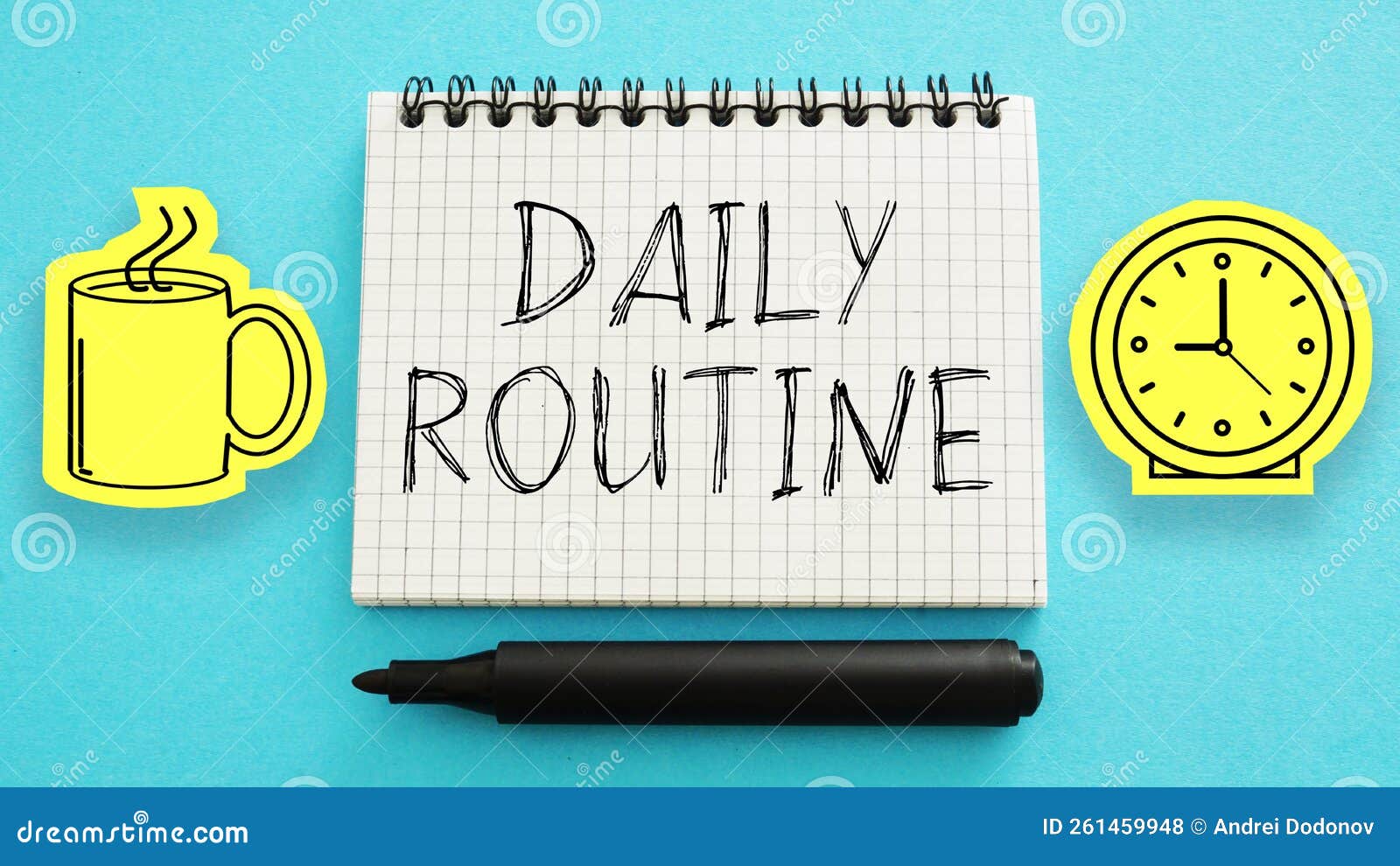 Daily Routine is Shown Using the Text Stock Photo - Image of busy ...