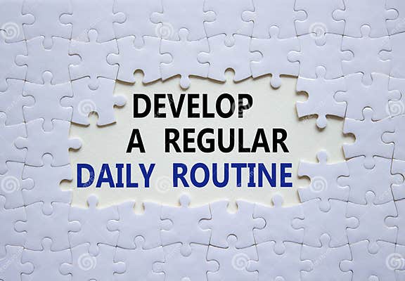 Daily Routine Symbol. Concept Words Develop a Regular daily Routine on ...