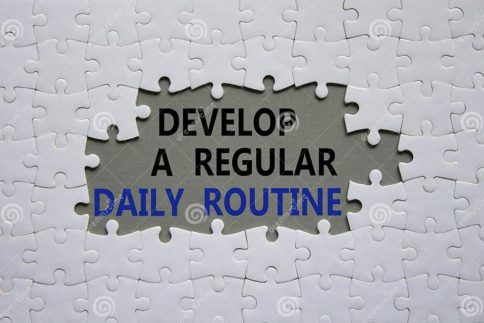 Daily Routine Symbol. Concept Words Develop a Regular daily Routine on ...