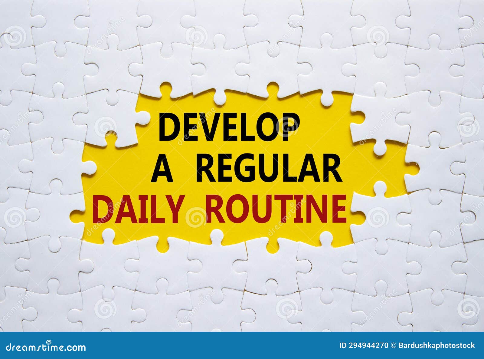 Daily Routine Symbol. Concept Words Develop a Regular daily Routine on ...