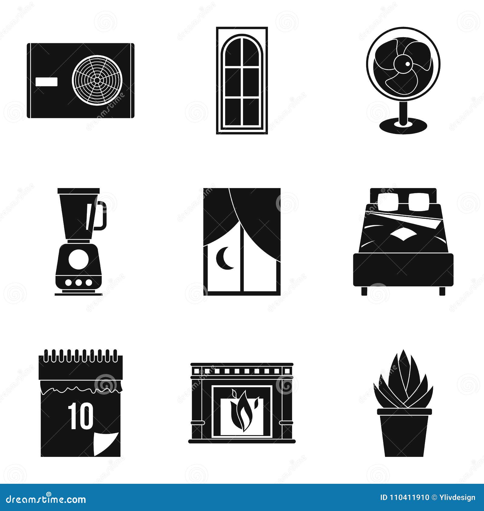 Routine Work Icons Set, Simple Style Stock Vector - Illustration of ...
