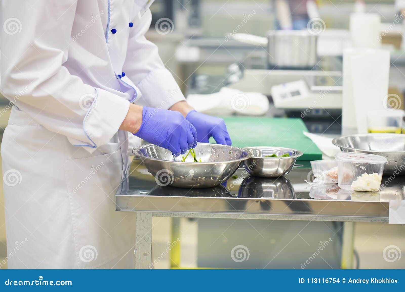 Routine Work in the Restaurant Kitchen Stock Photo - Image of cuisine ...