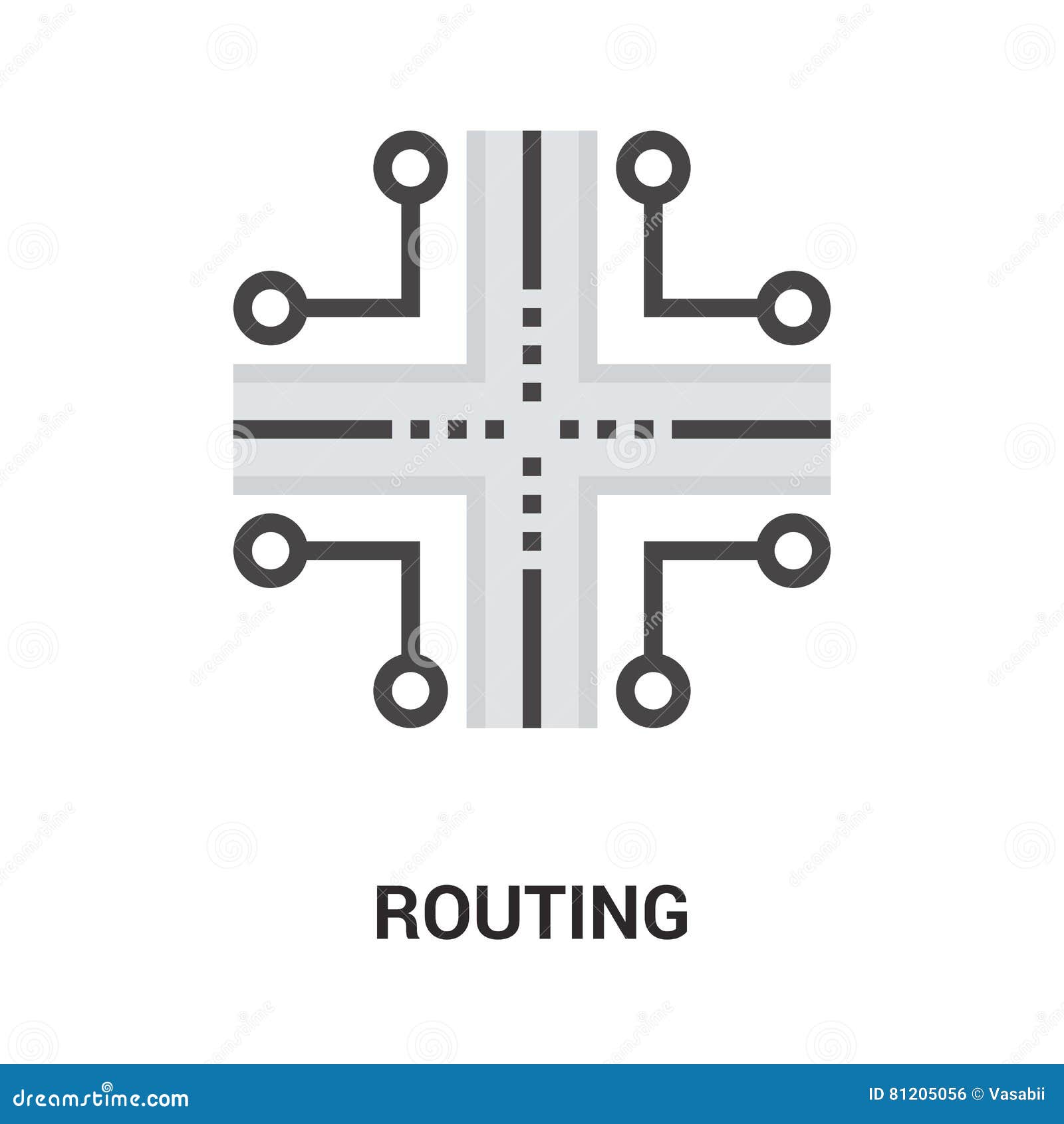 Routing icon concept stock vector. Illustration of global - 81205056