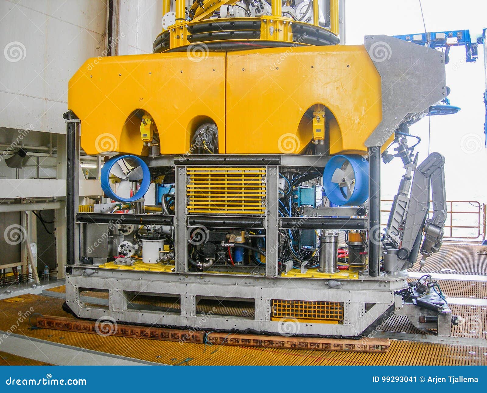 ROV on deck stock image. Image of installation, resting - 99293041