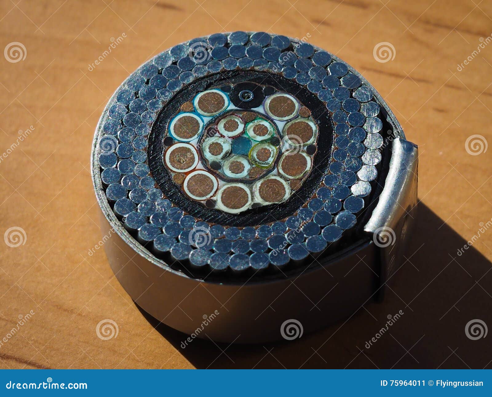 Rov or Remote Operated Vehicle Cable Cross Section Closeup Stock Image ...