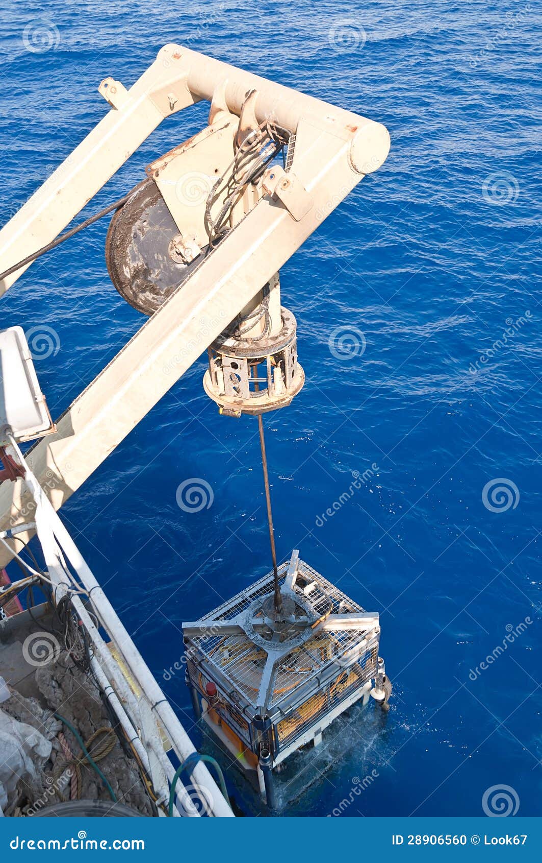 Remote Operated Vehicle Mini ROV On Deck Of Offshore Vessel Royalty ...
