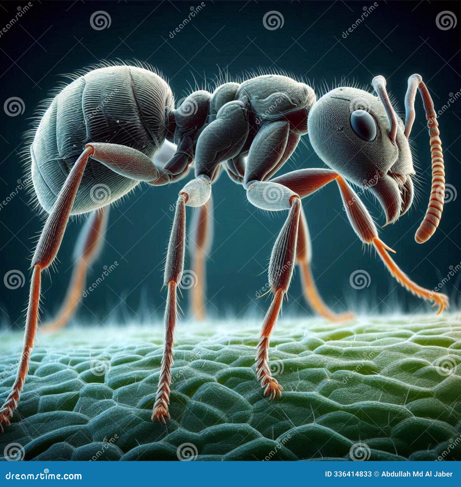 Macro View of a Very Angry Ant Stock Illustration - Illustration of ...
