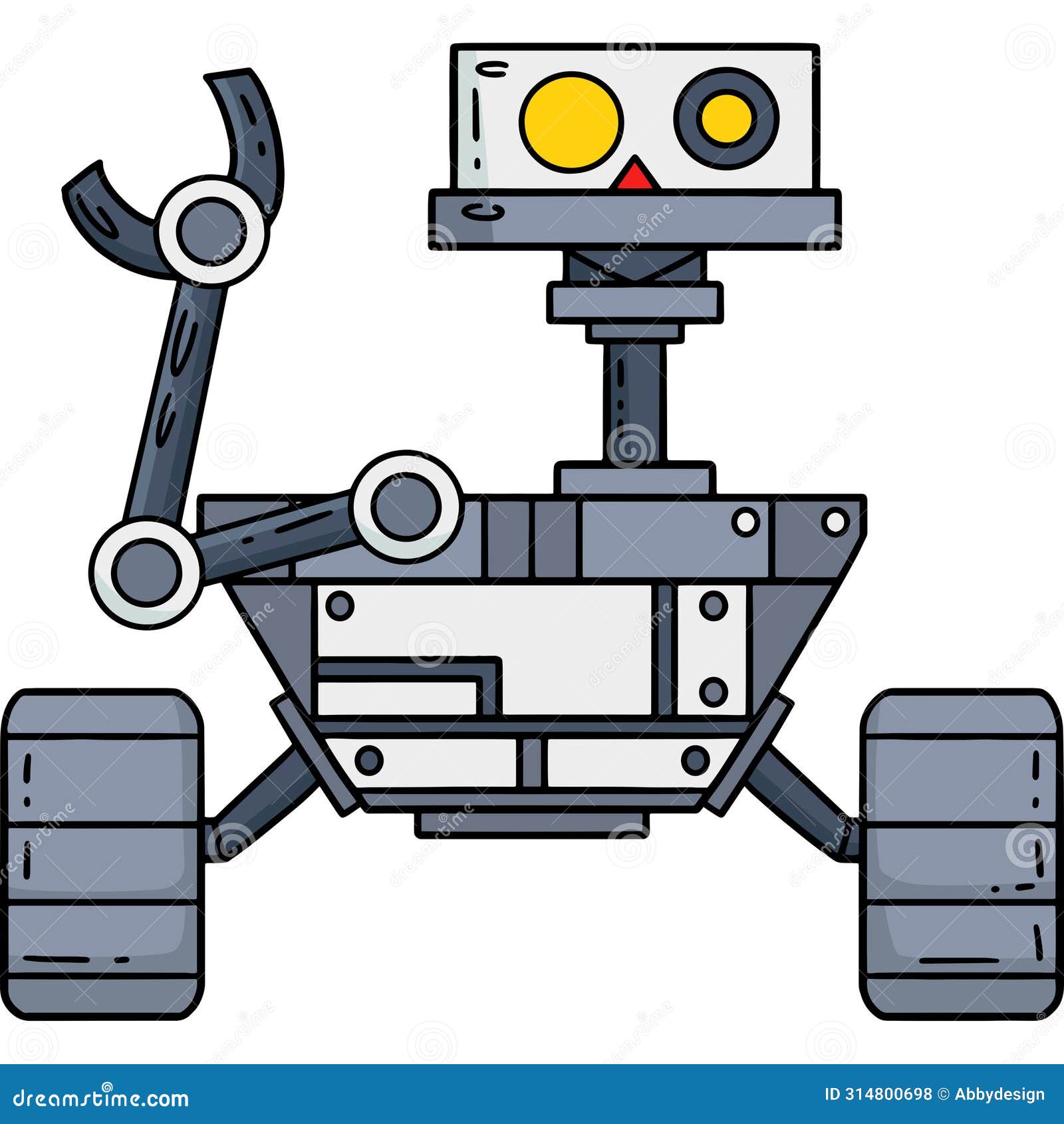 Rover Robot Cartoon Colored Clipart Illustration Stock Illustration ...