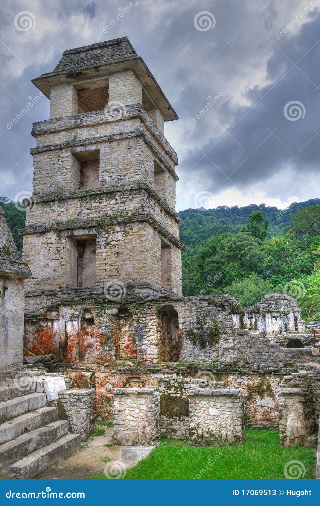 Rovine Antiche Del Maya Di Palenque, Messico Immagine Stock - Immagine ...