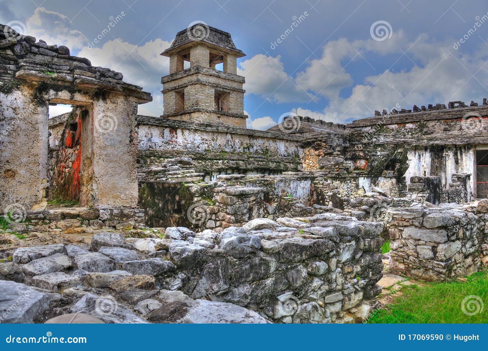 Rovine Antiche Del Maya Di Palenque, Messico Fotografia Stock ...