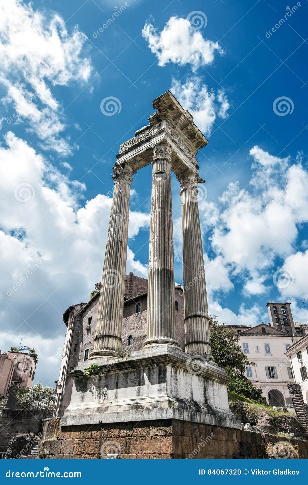 Rovine Archeologiche Nel Centro Storico a Roma Fotografia Stock ...