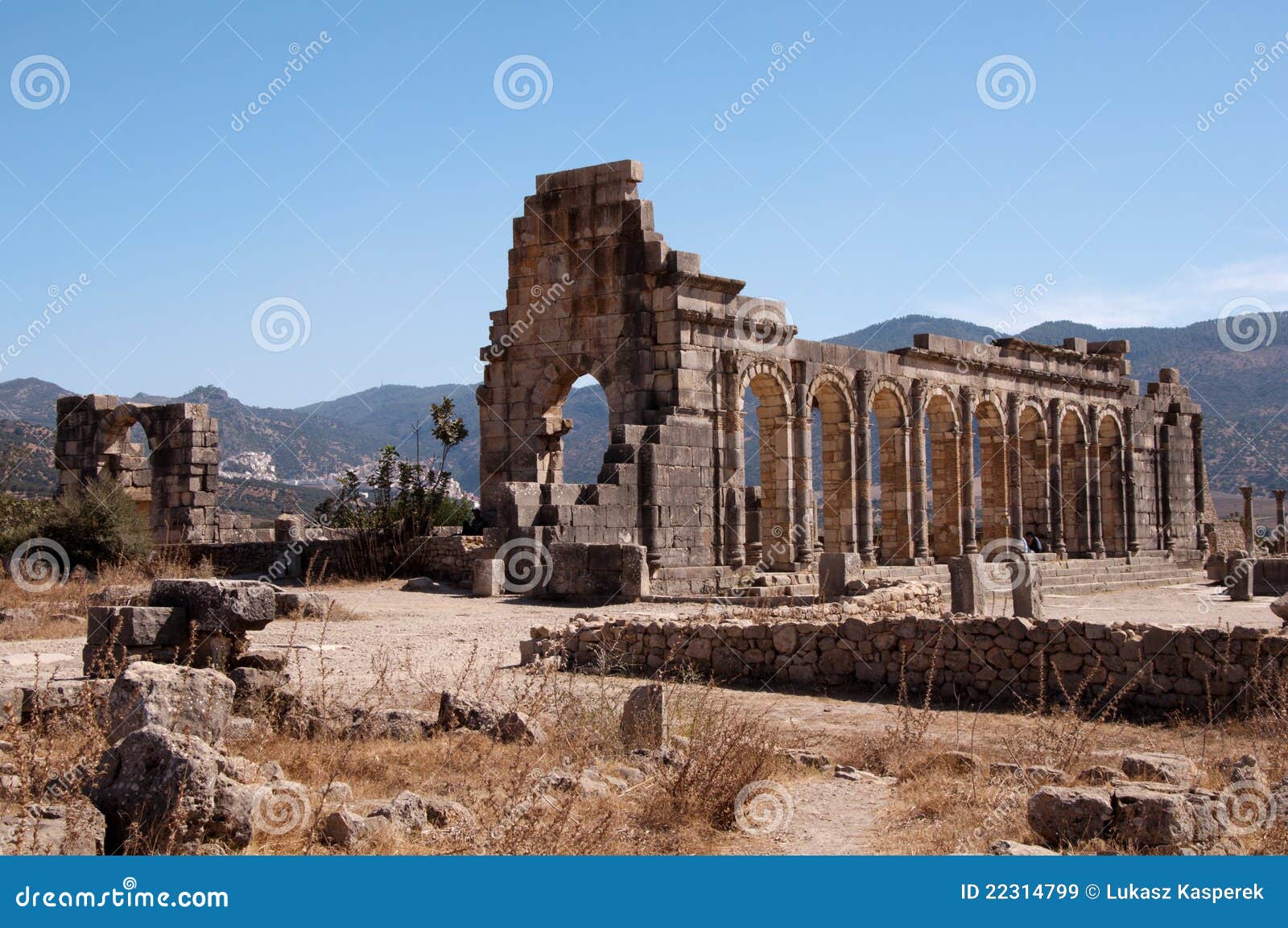 Rovine Romane Di Volubilis, Marocco Immagine Stock - Immagine di ...