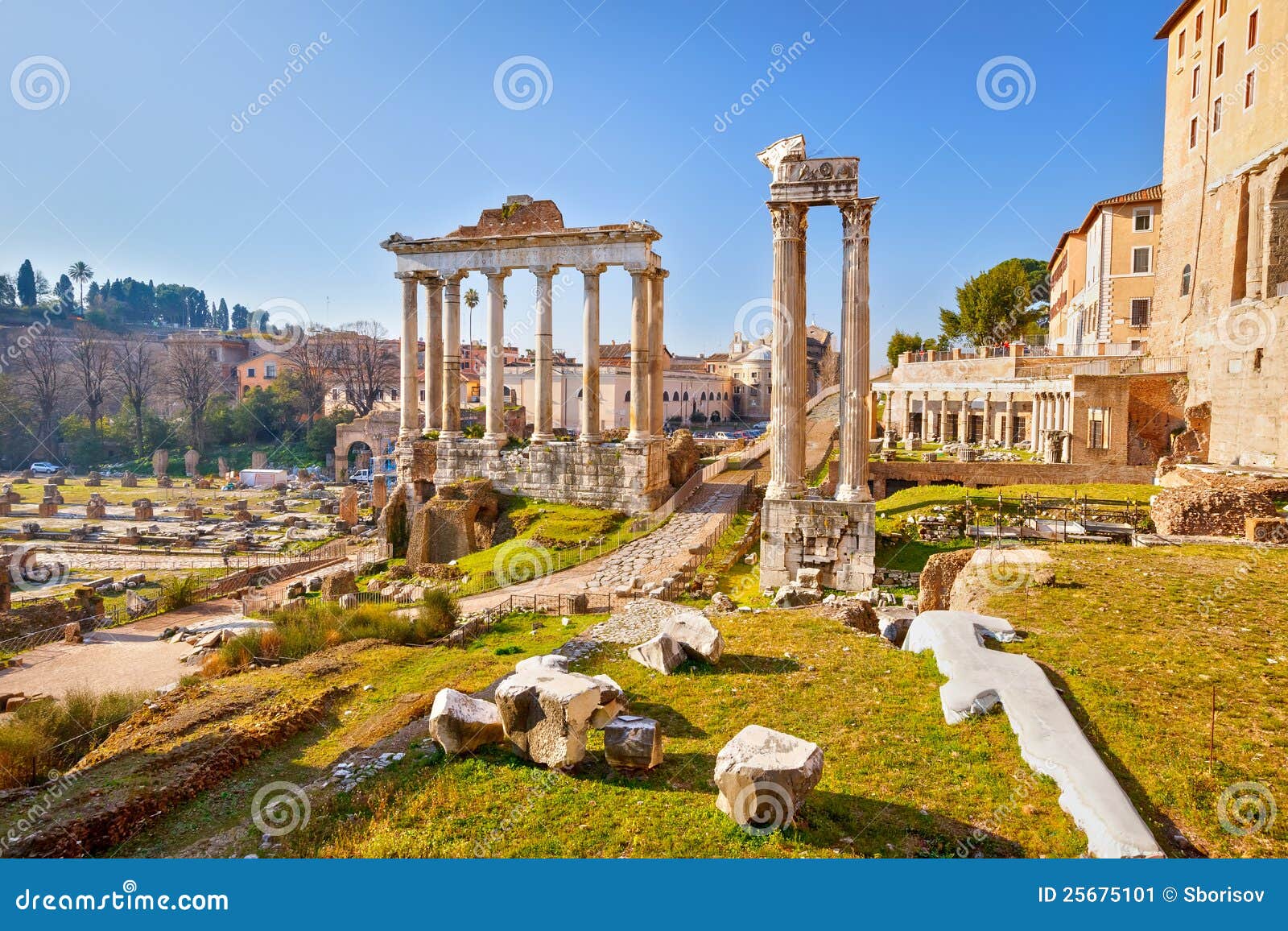 Rovine Romane a Roma, Tribuna Immagine Stock - Immagine di cielo ...
