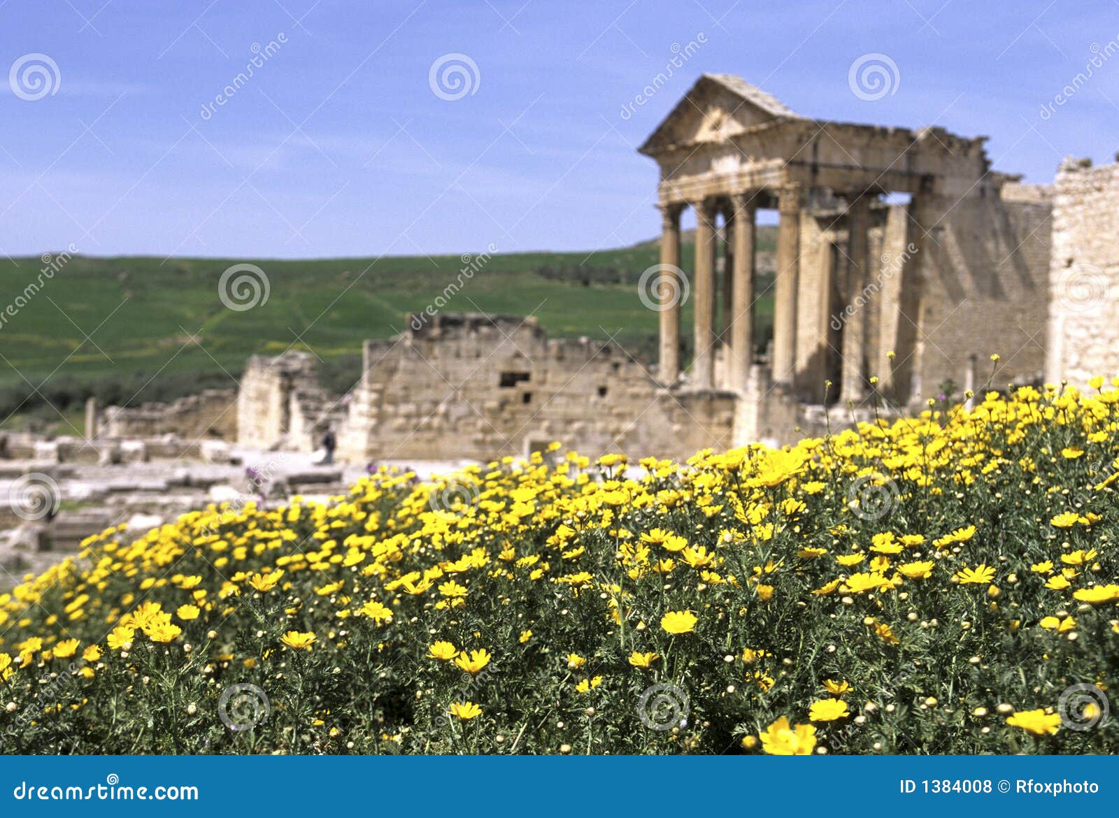 Rovine romane Tunisia fotografia stock. Immagine di posizioni - 1384008