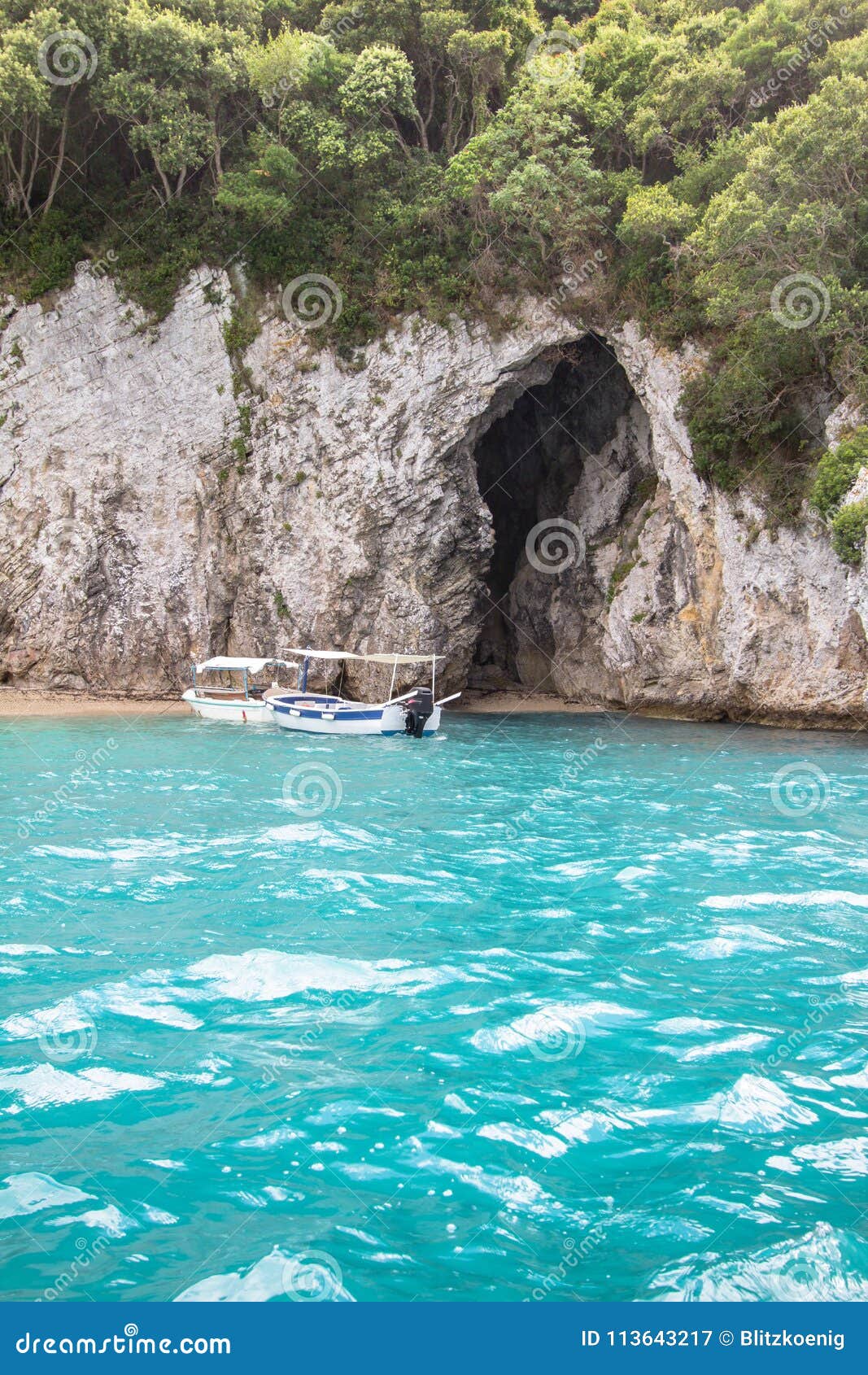 Rovinia Beach, Corfu, Greece Stock Image - Image of paleokastritsa ...