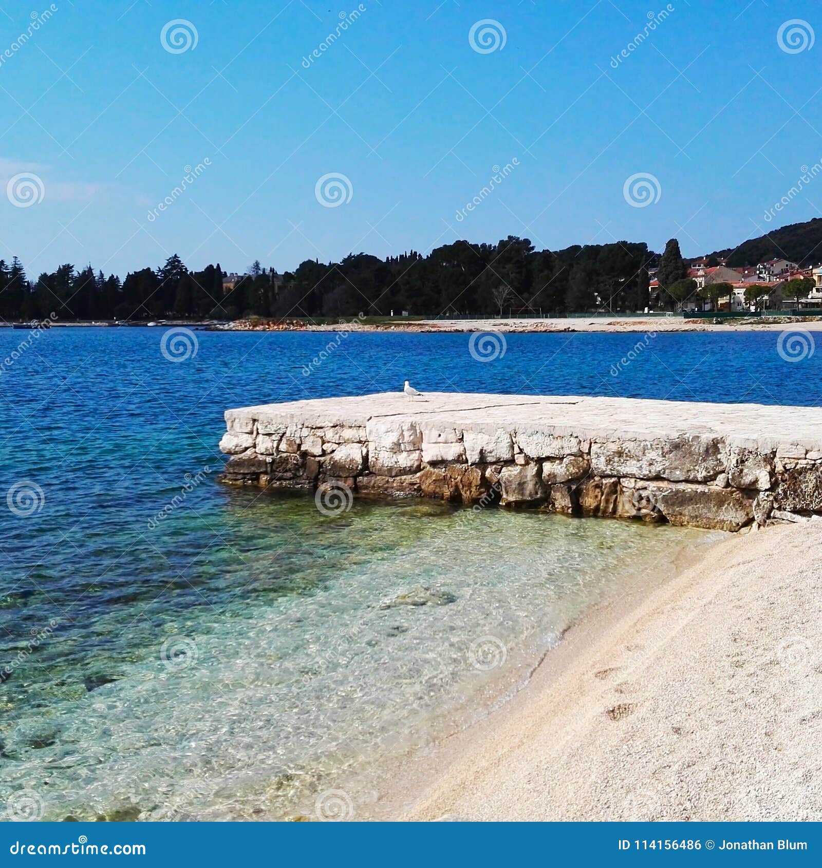 Rovinj Beach stock photo. Image of beach, rovinj, outdoor - 114156486