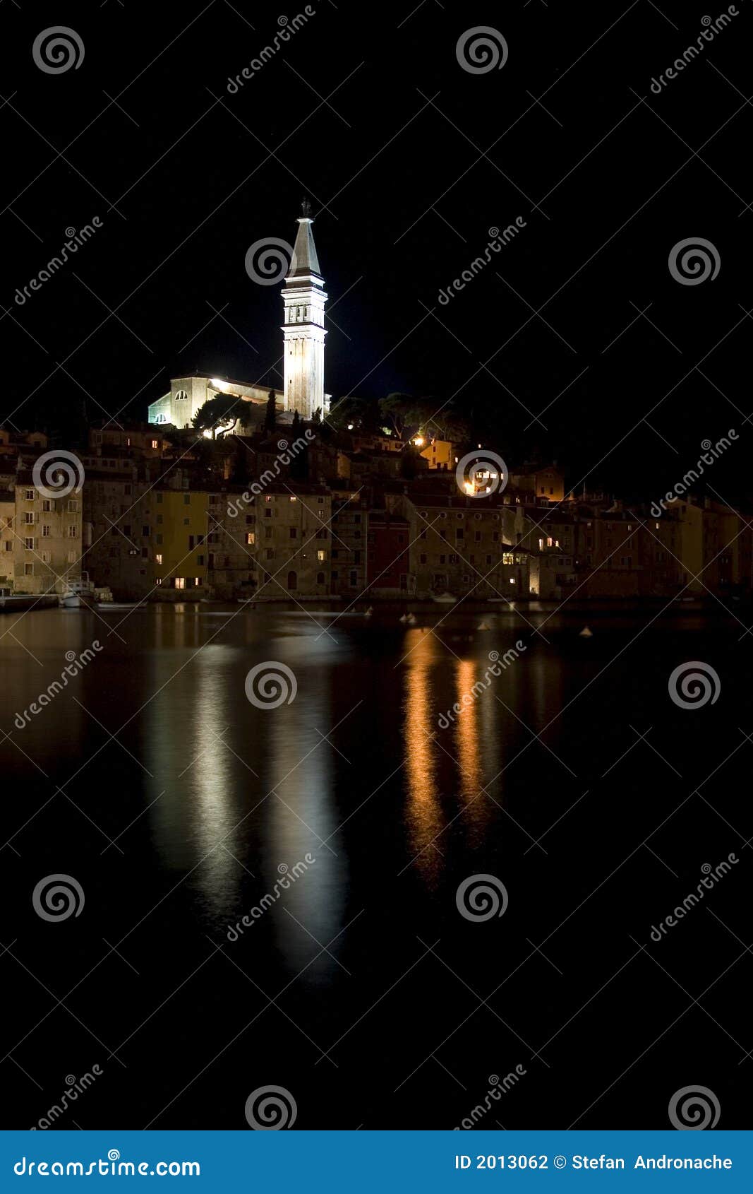 Rovinj by night (Croatia) stock photo. Image of stari - 2013062
