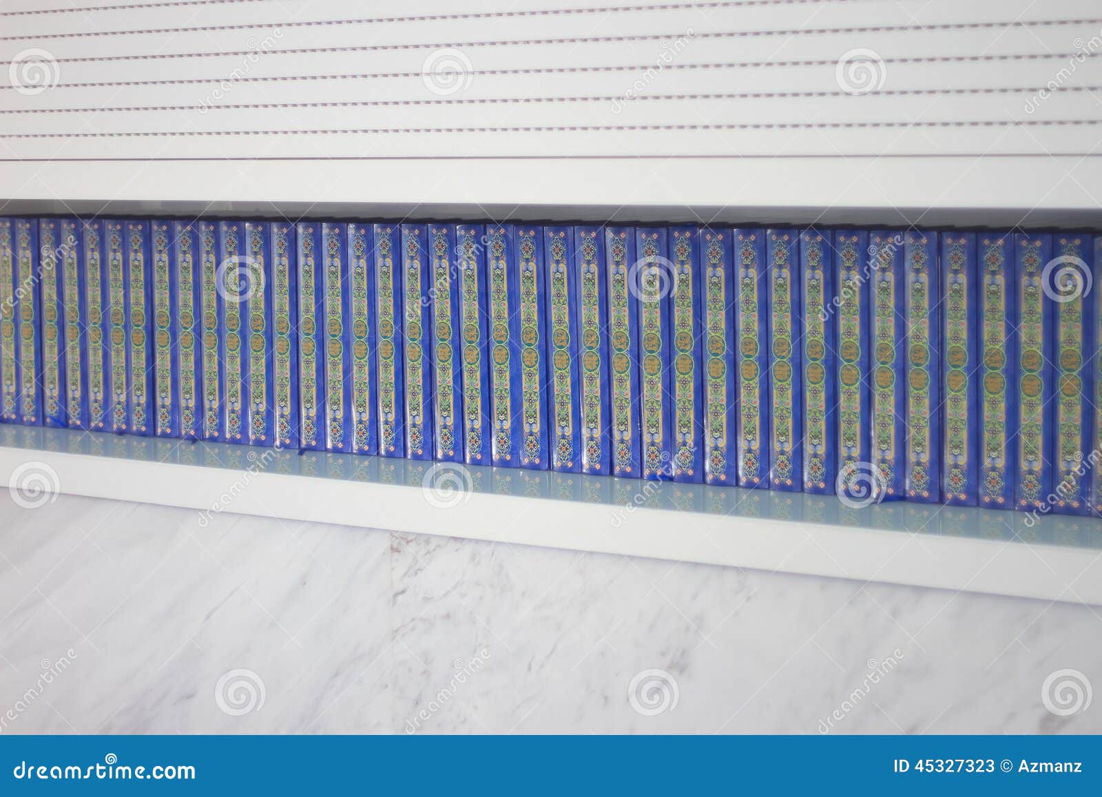 Row of Al Quran on rack stock image. Image of masjid - 45327323