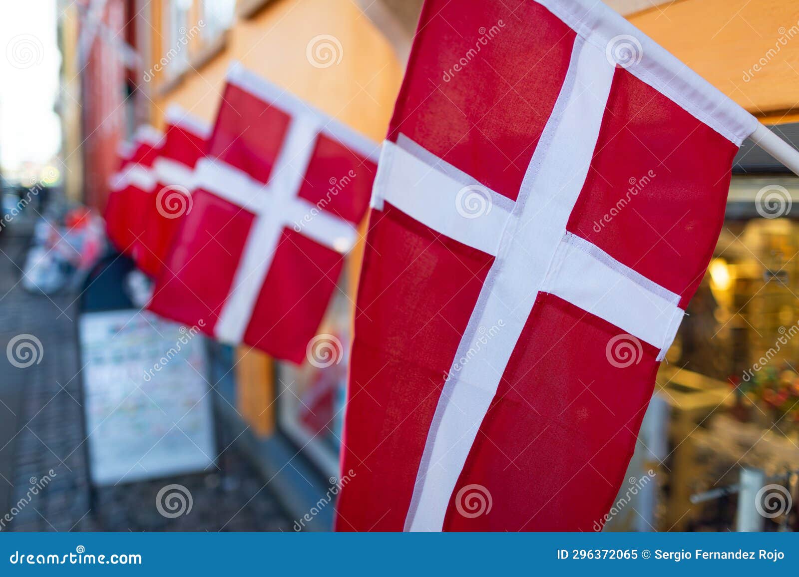 Aligned denmark flags stock image. Image of closeup - 296372065