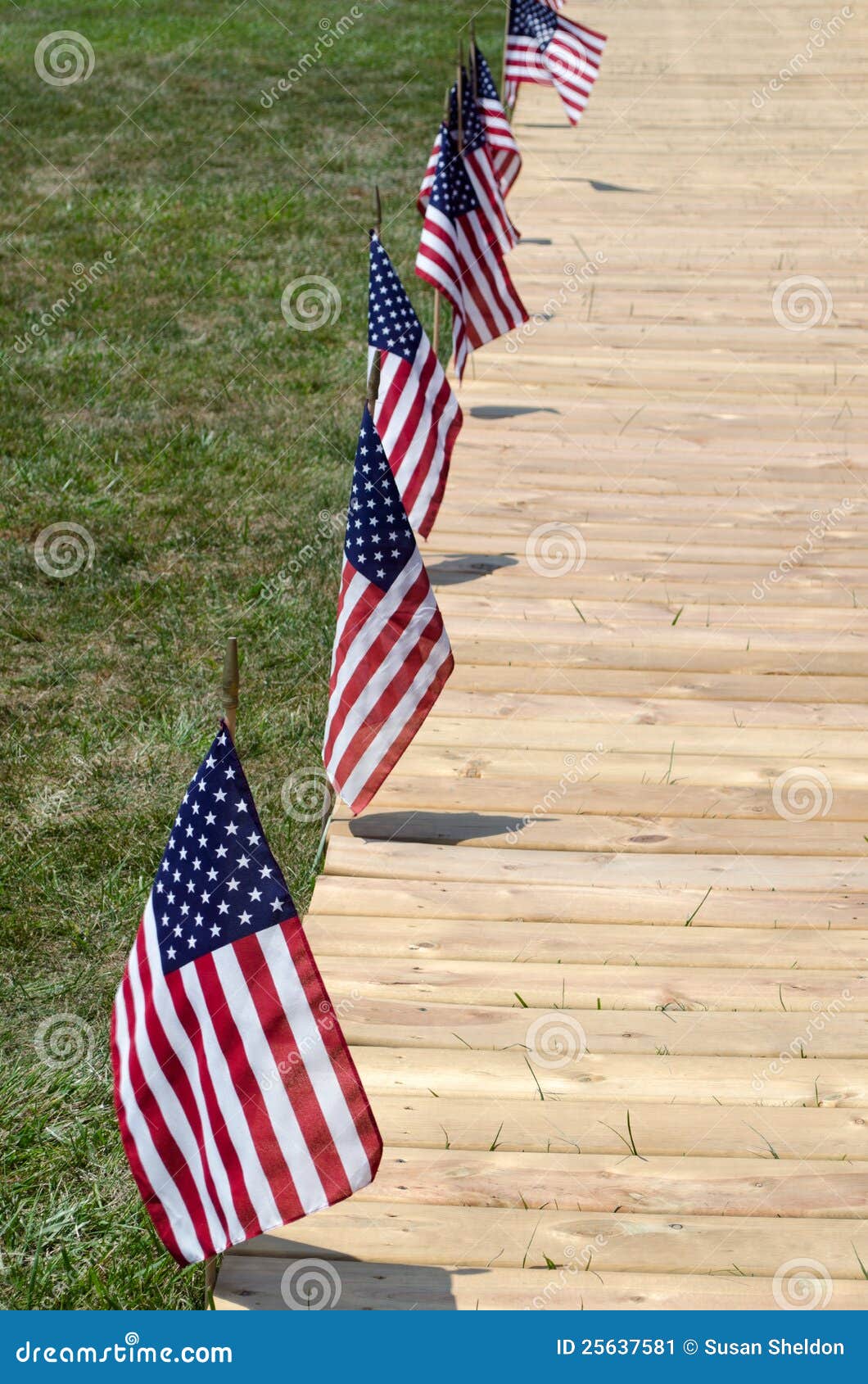 Row of american flags stock image. Image of white, holiday - 25637581