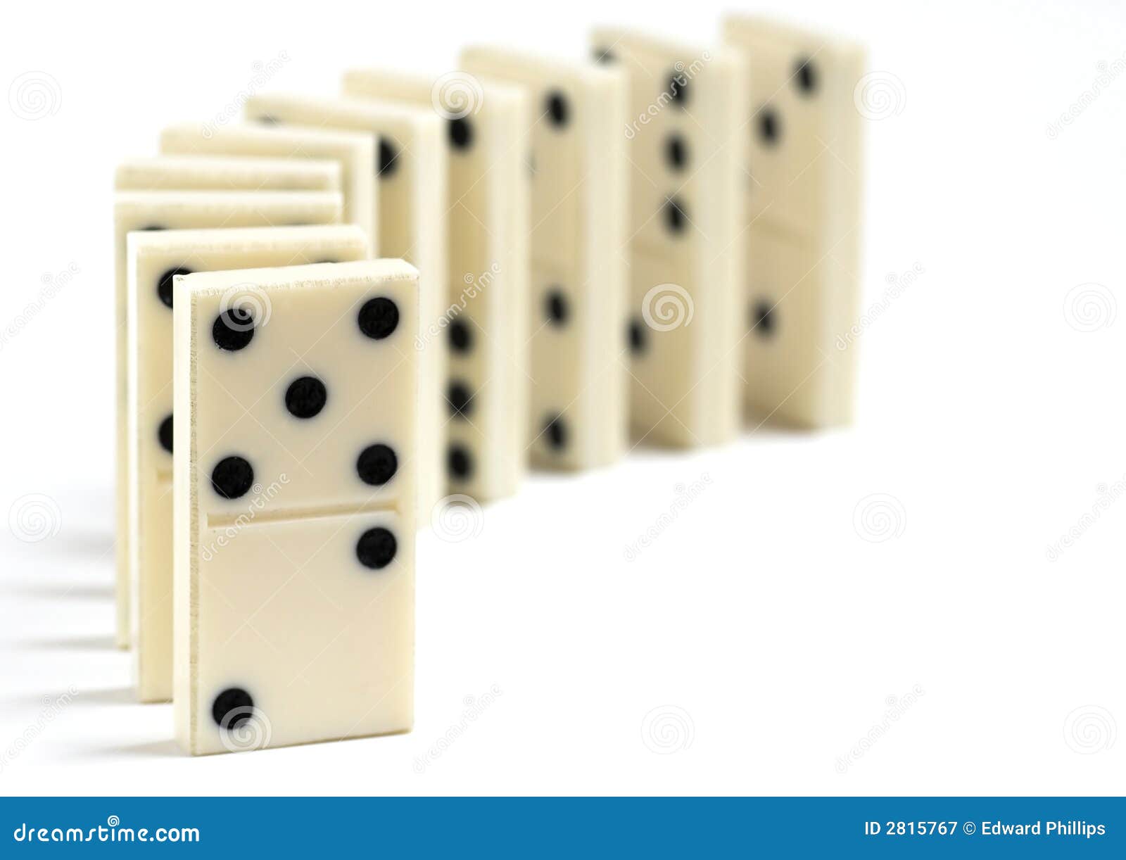 Row of Antique Dominoes stock image. Image of domino, arrangement - 2815767