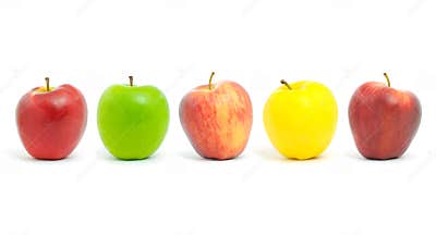 Row of apples. stock photo. Image of apples, green, line - 22556442