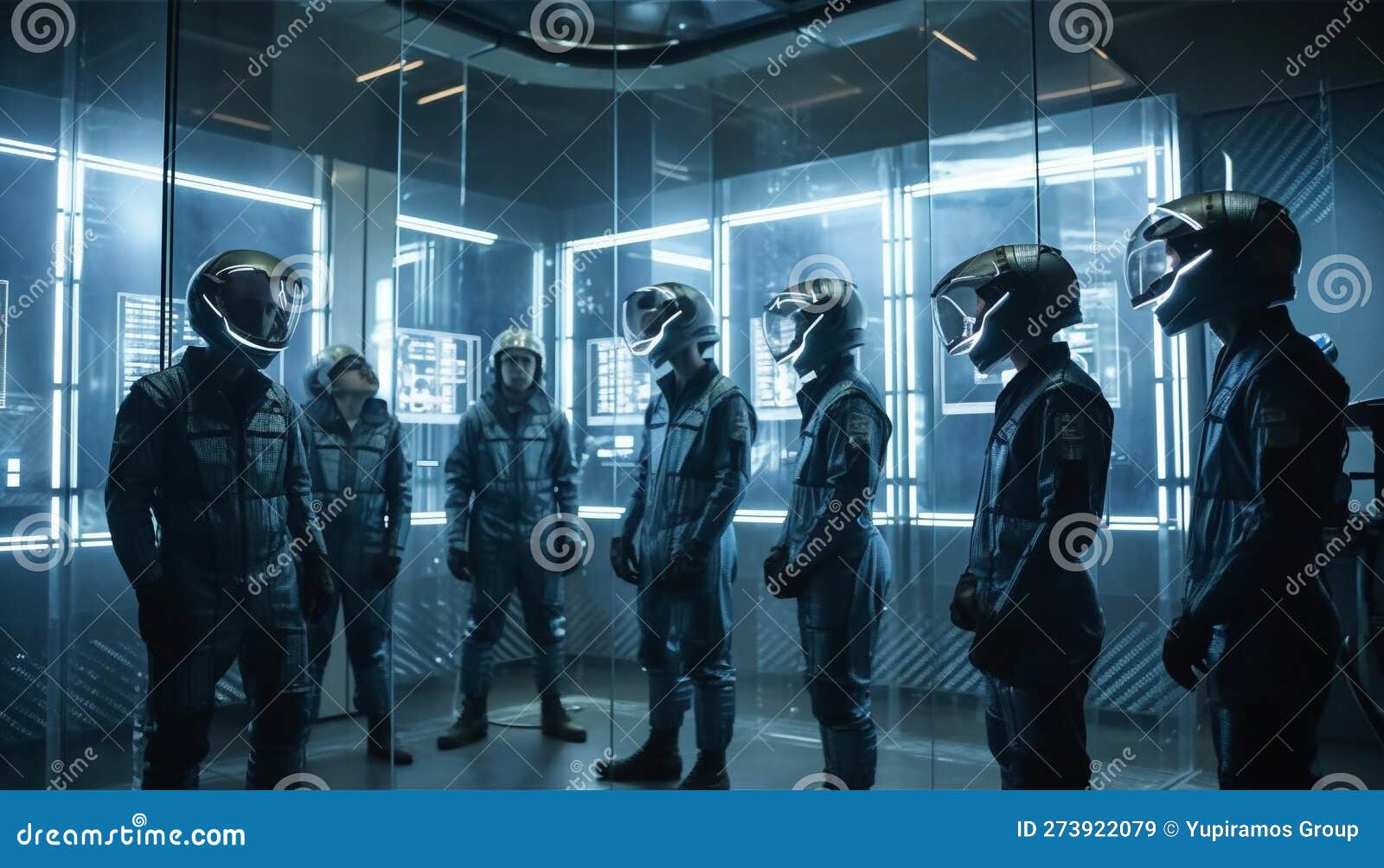 A Row of Army Men in Blue Uniform Generated by AI Stock Illustration ...