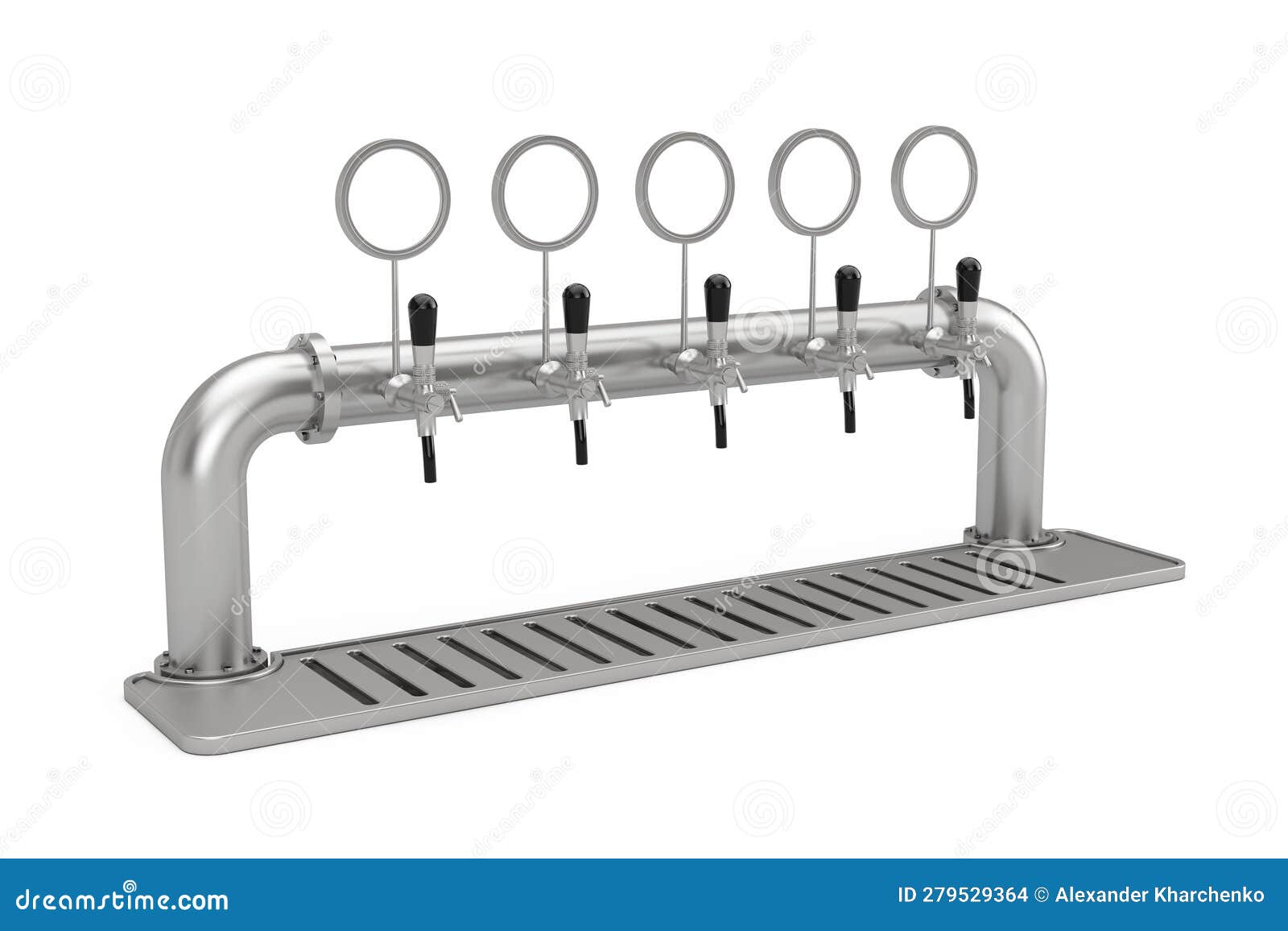 Beer Taps In Pub, Craft Beer Shop, Steel Shiny Taps, Generative AI ...
