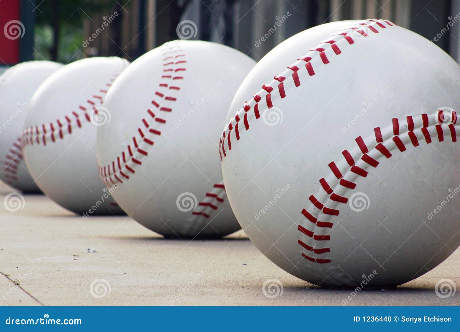 Row of Baseballs stock photo. Image of throw, uniform - 1236440