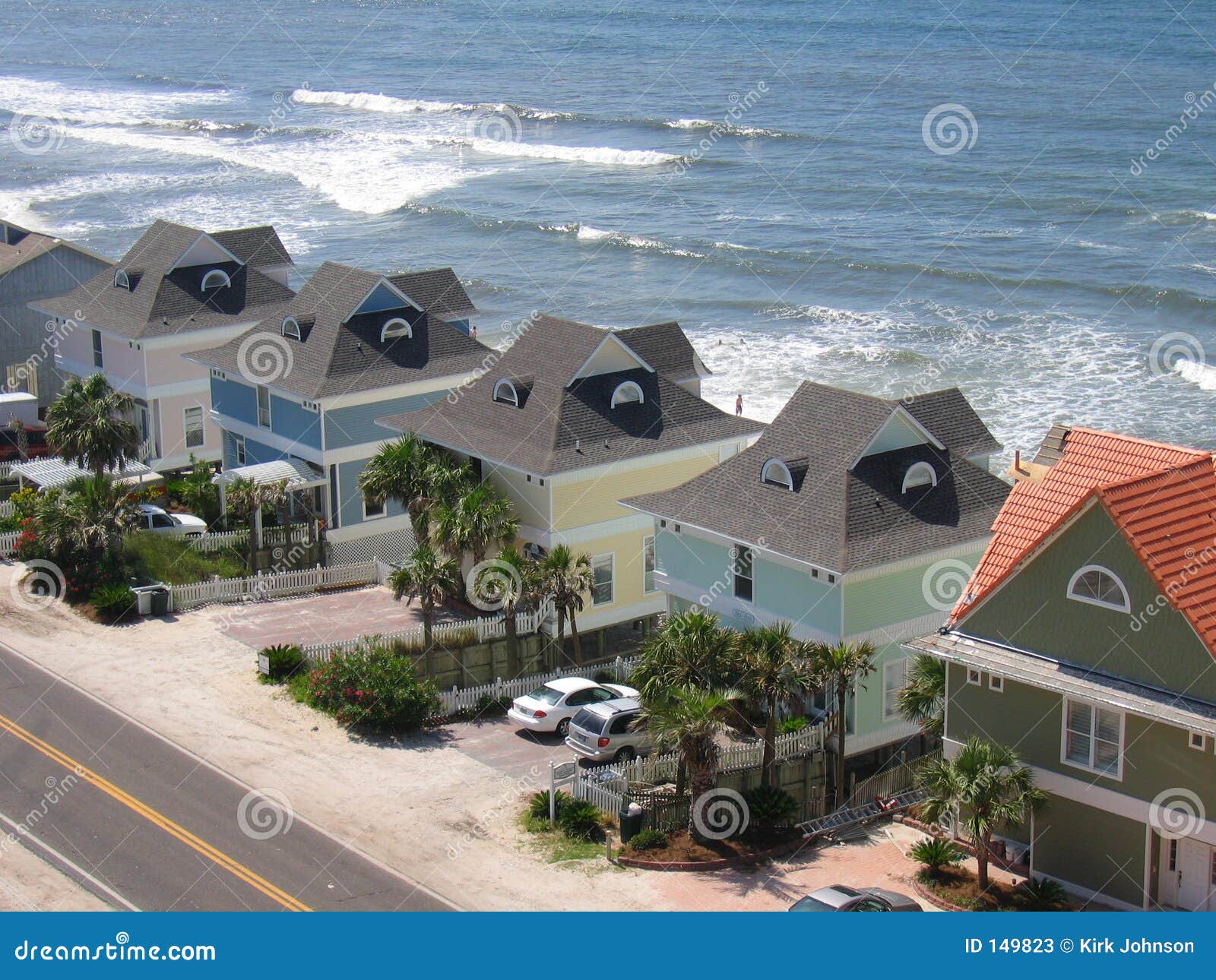 Row of Beach Homes stock image. Image of travel, spring - 149823