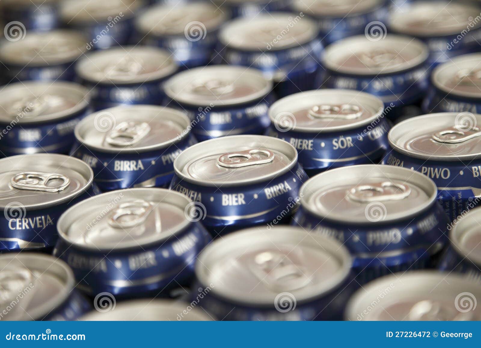Row of beer cans stock photo. Image of beer, silver, group - 27226472
