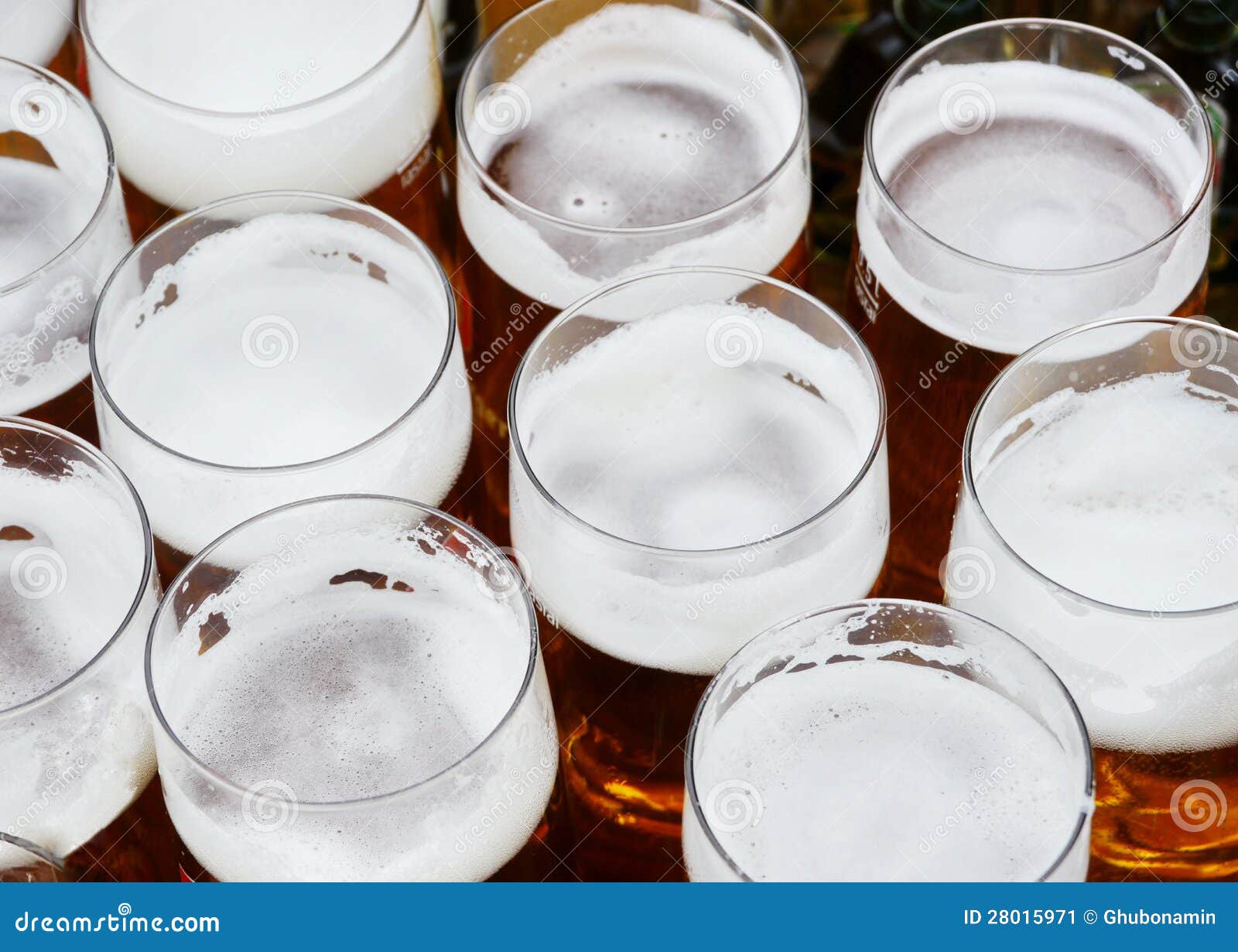 A row of beer pints stock image. Image of alehouse, cool - 28015971