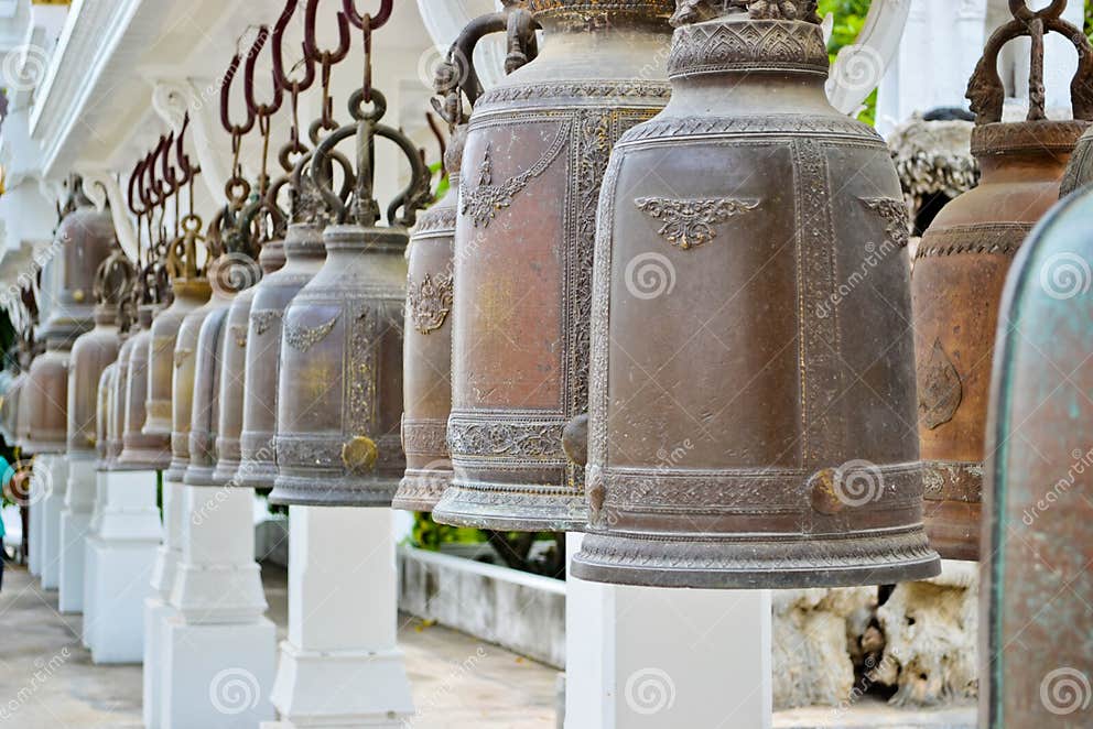 Row of bells stock image. Image of asia, architecture - 26152837