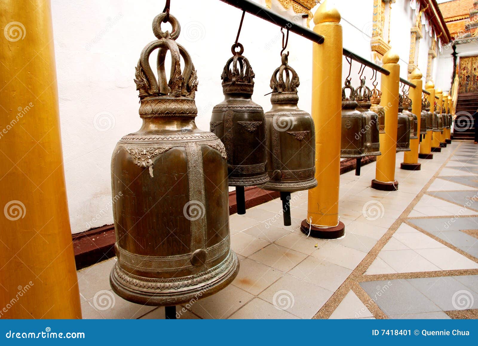 Row of Bells stock image. Image of tradition, culture - 7418401