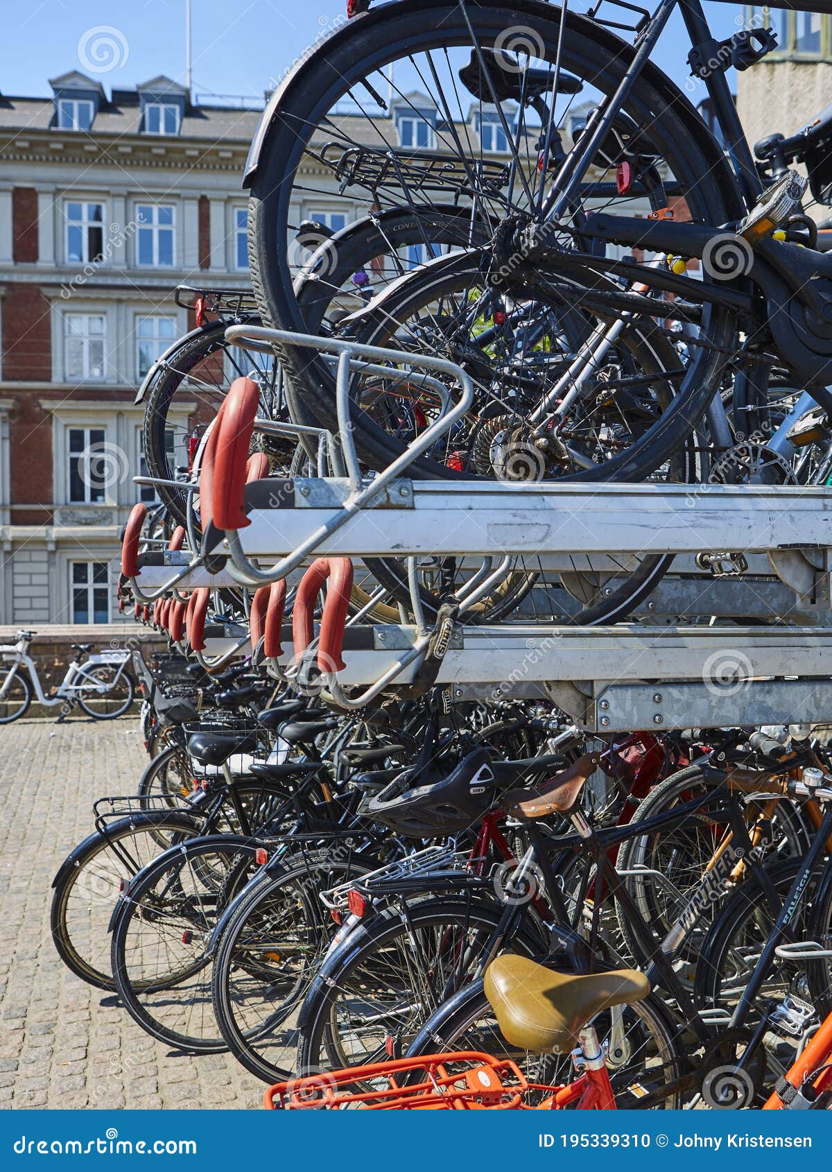 A row of bikes editorial image. Image of rack, fitness - 195339310