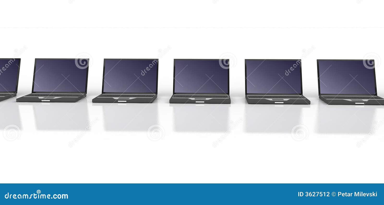 Row of black laptops stock illustration. Illustration of black - 3627512