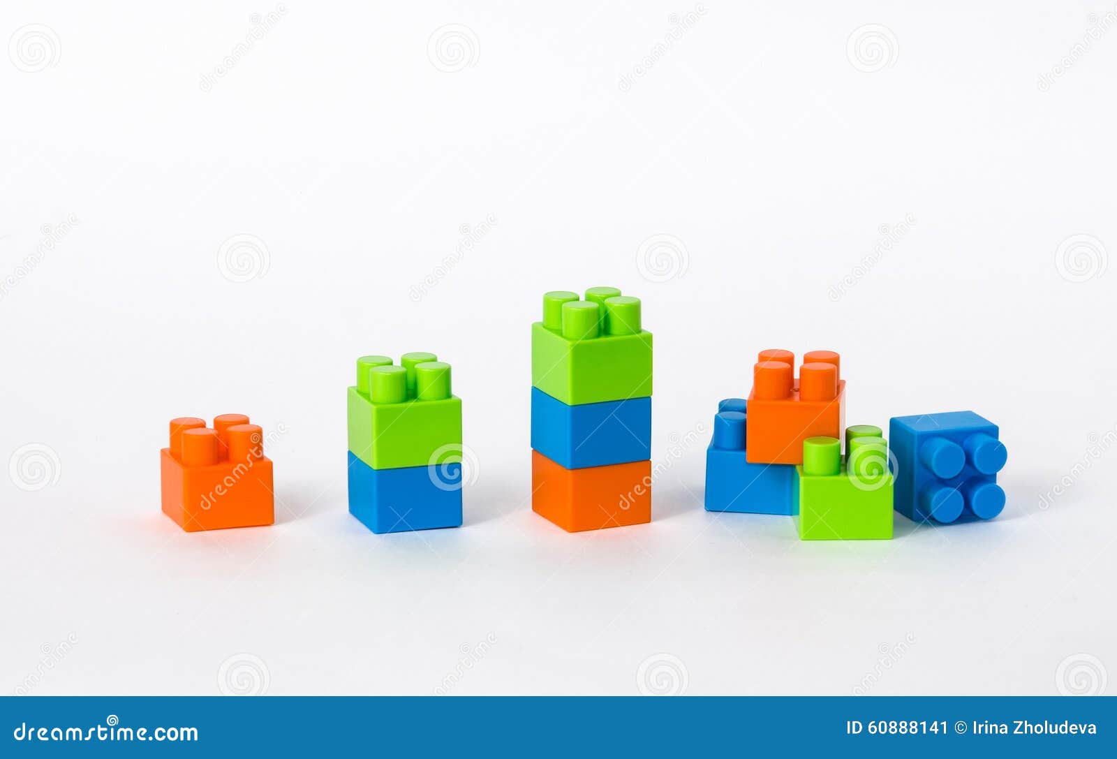 Row of Blocks, Forming a Graph, Last Low is Browken Stock Image - Image ...