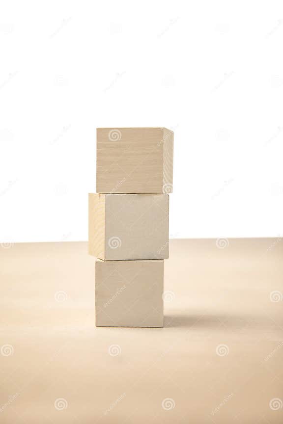 Row of blocks on table stock image. Image of background - 62325277