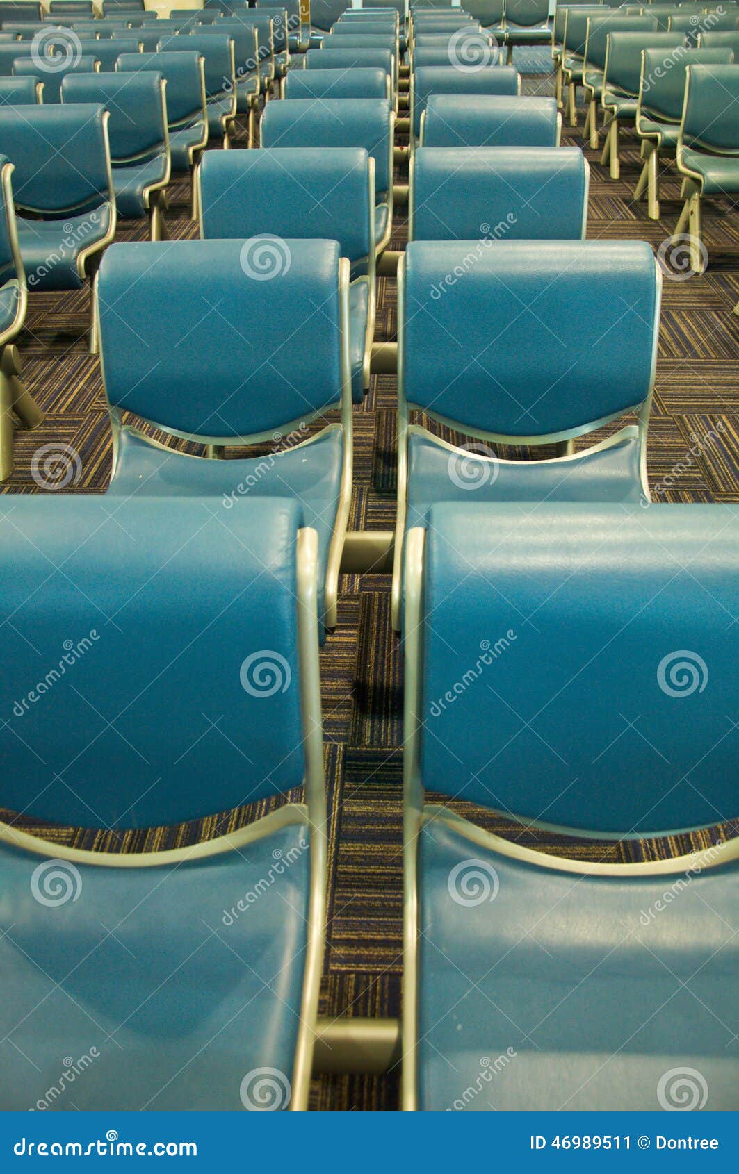 Row of blue chair stock image. Image of architecture - 46989511