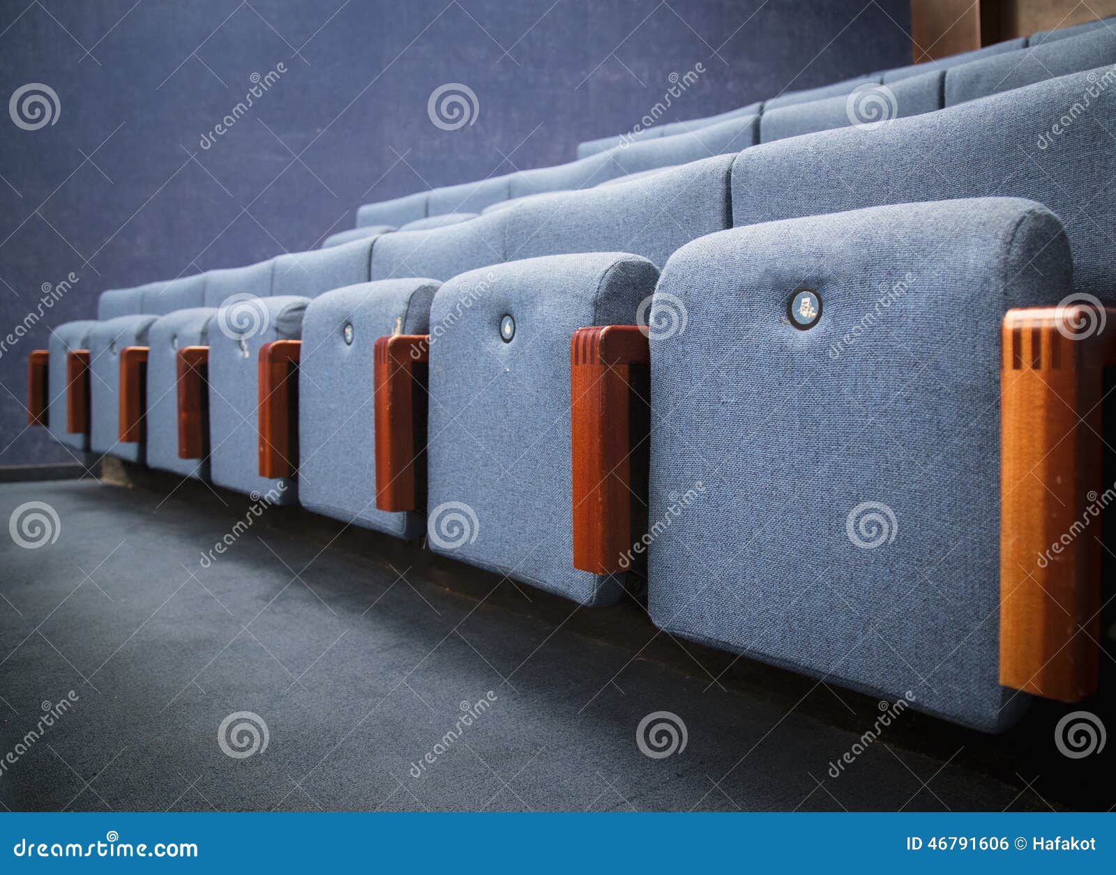 Row of blue seats stock photo. Image of architecture - 46791606