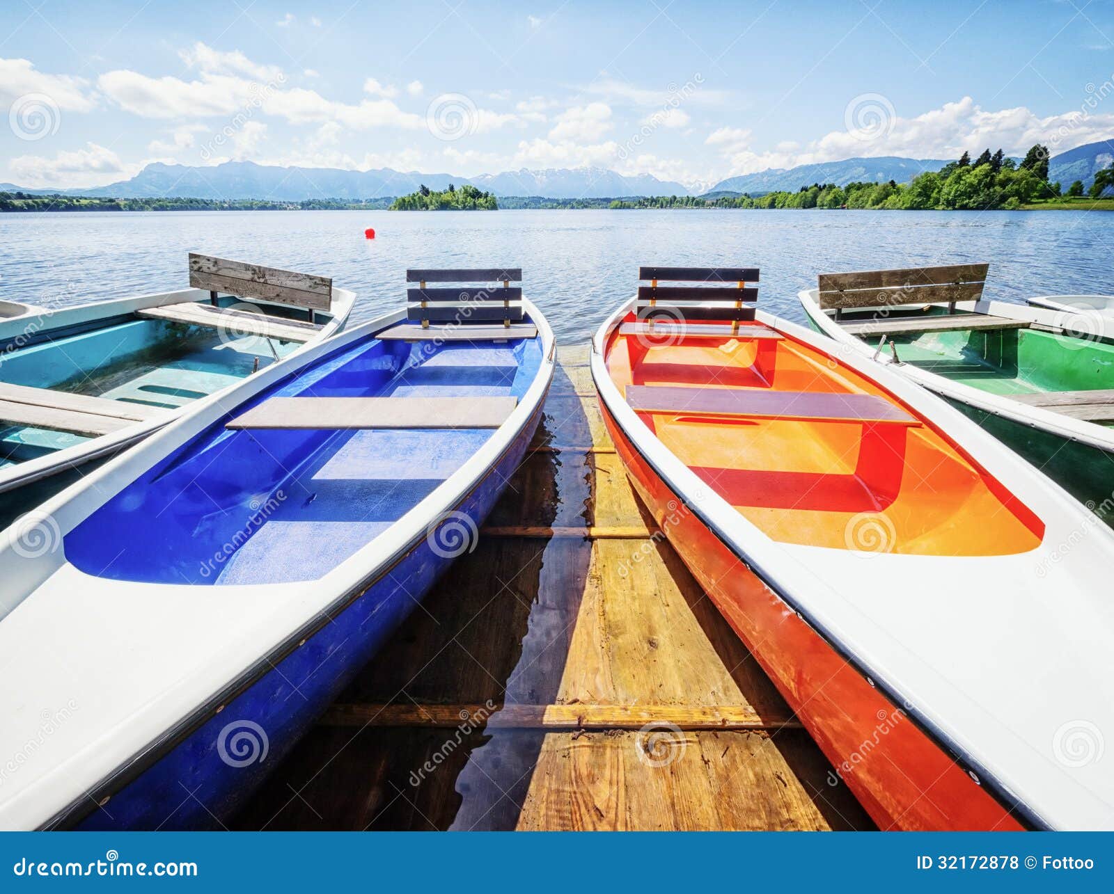 Row boats stock photo. Image of color, clean, green, scene - 32172878