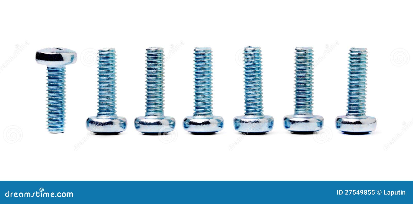 Row of bolts stock image. Image of metallic, closeup - 27549855