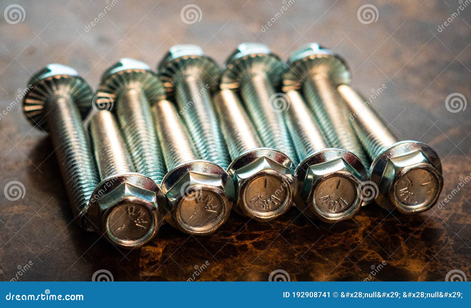 Row of bolts stock image. Image of table, fixing, group - 192908741