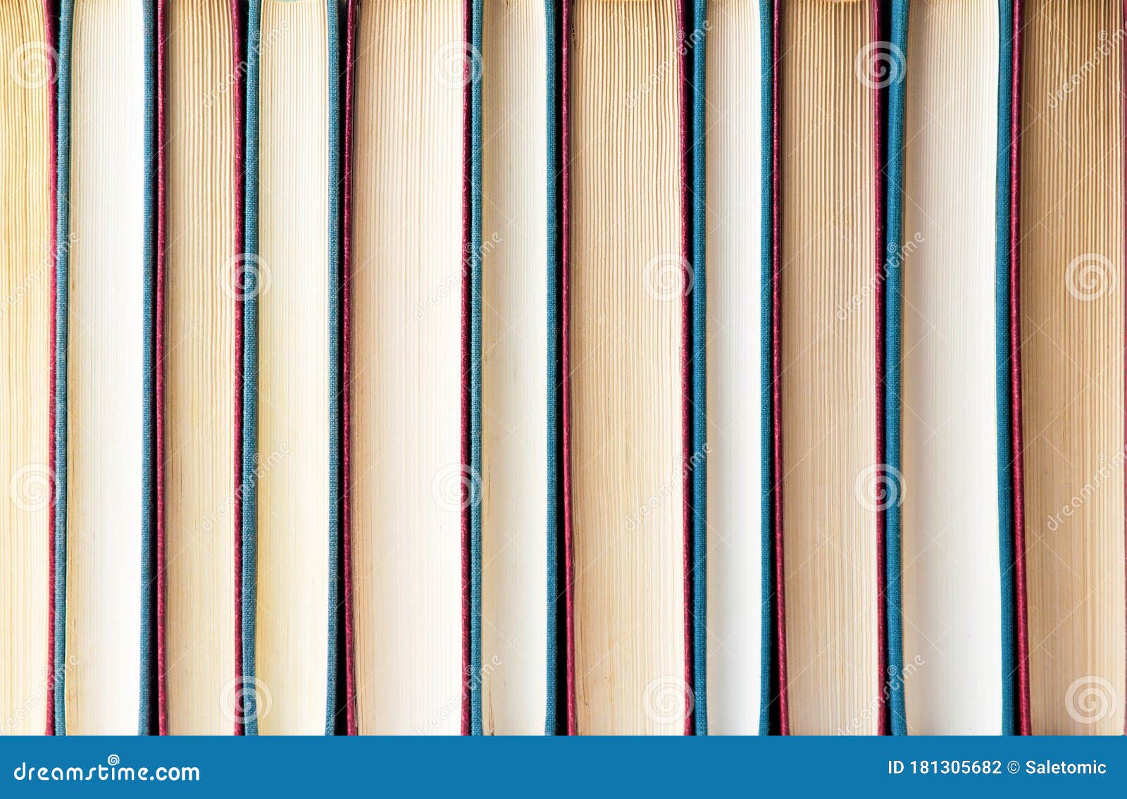 Row of Books Forming a Background Stock Photo - Image of group, blue ...